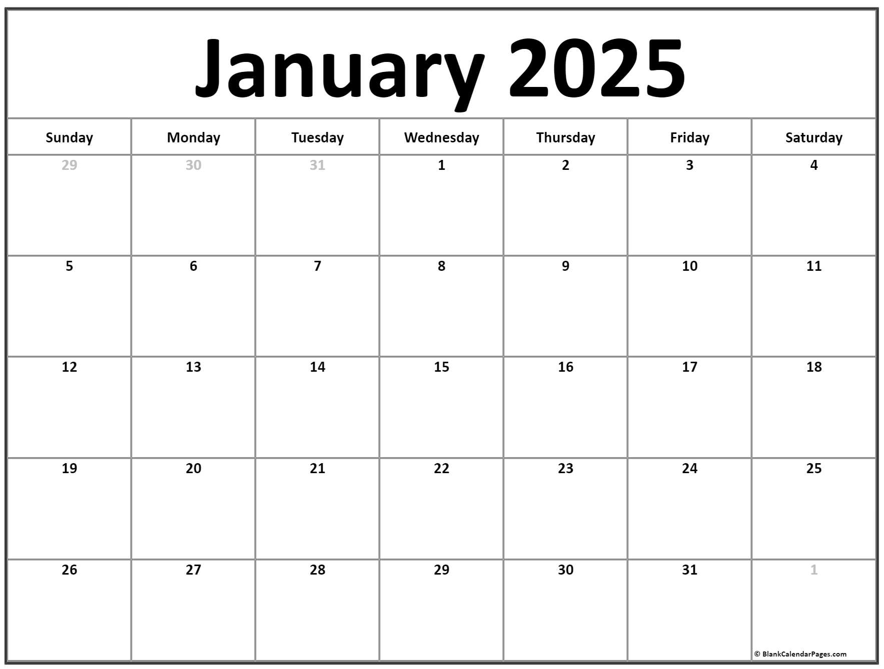 2023 Blank Calendar Template