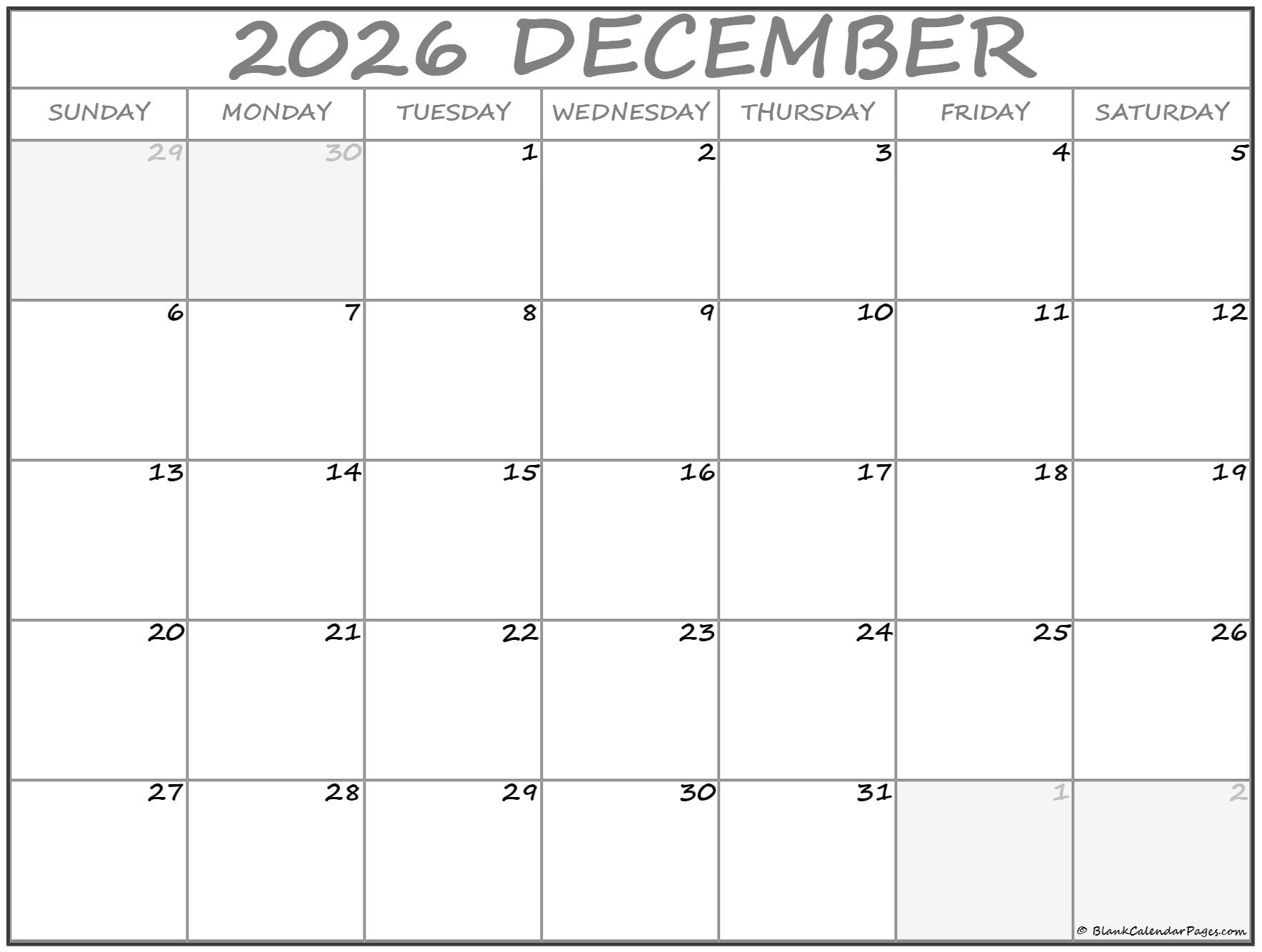December 2023 Calendar Free Printable Calendar December 2023 Calendar Free Printable Calendar