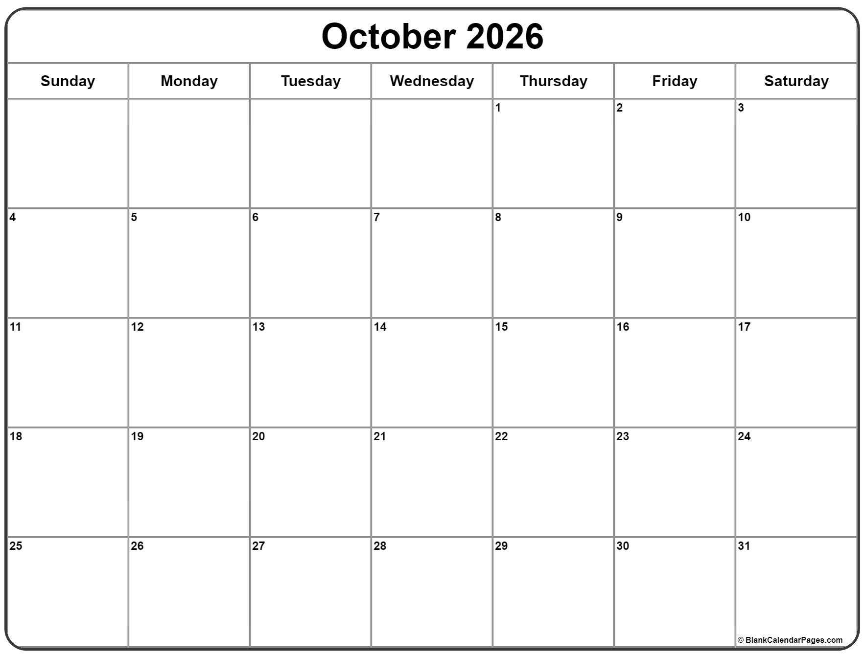 October 2022 Blank Calendar Printable 2023 Calendar Printable