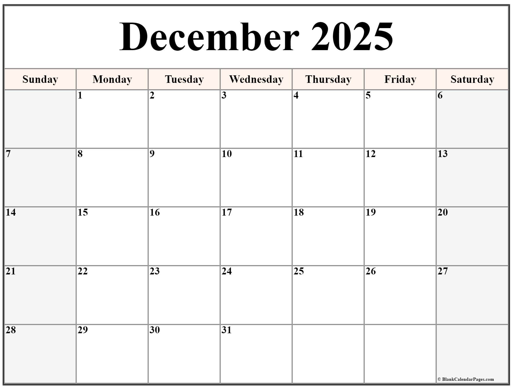 December 2023 Calendar Printable Printable Blank World