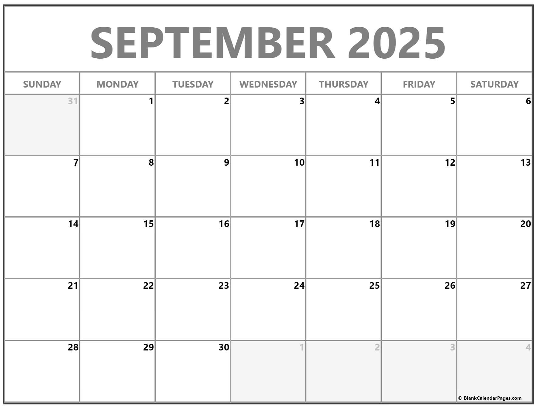 Free Printable September 2023 Calendar Printable Blank World