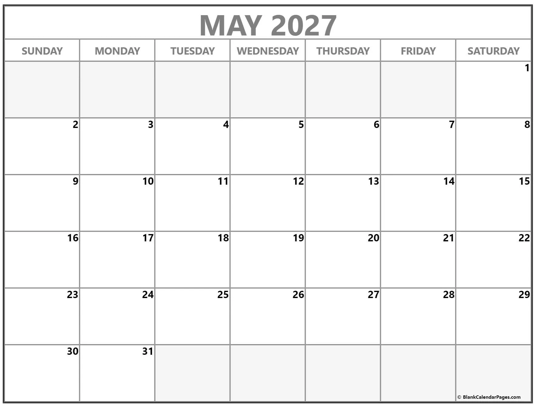 May 2027 calendar | free printable calendar
