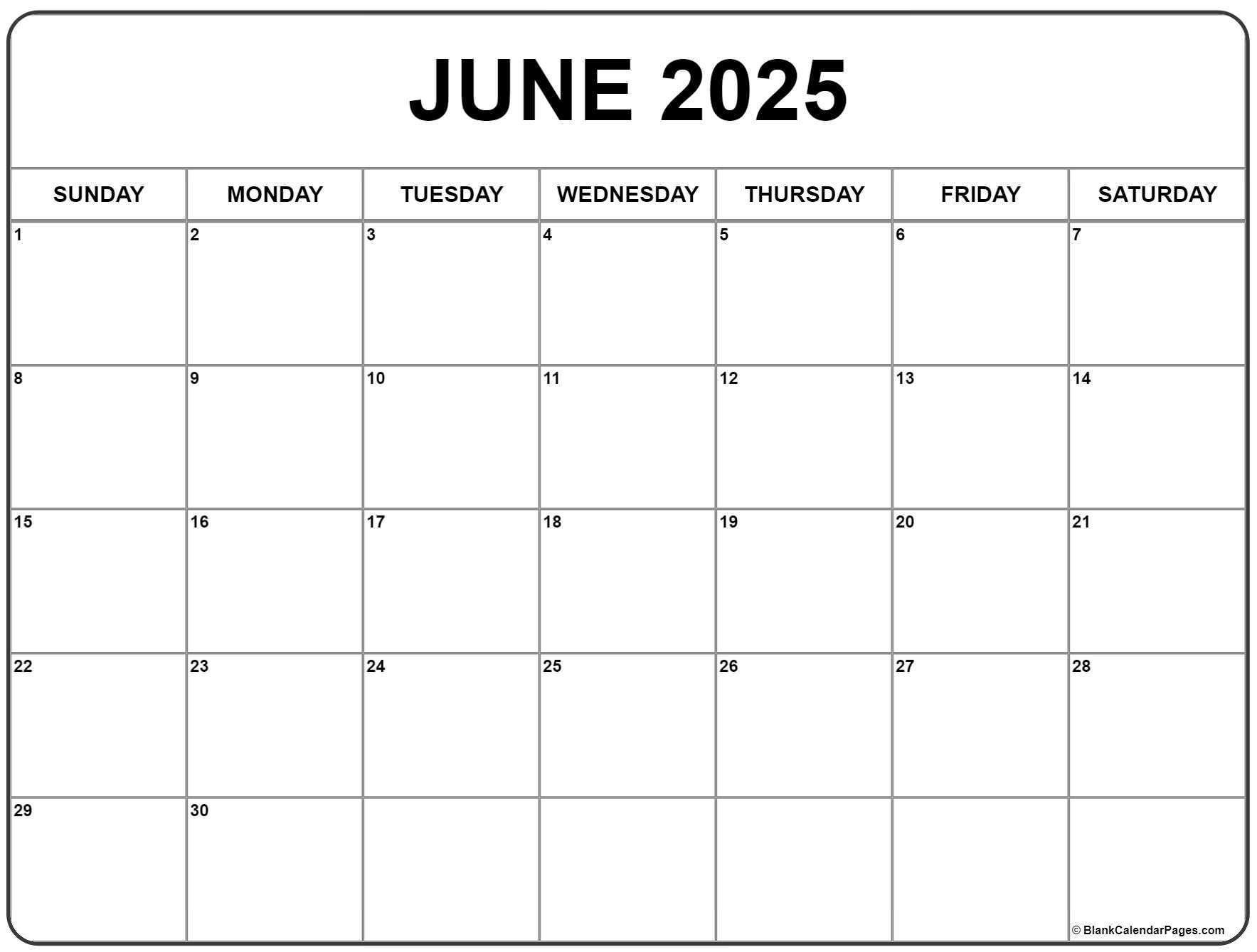 June 2022 Calendar Free Printable Calendar