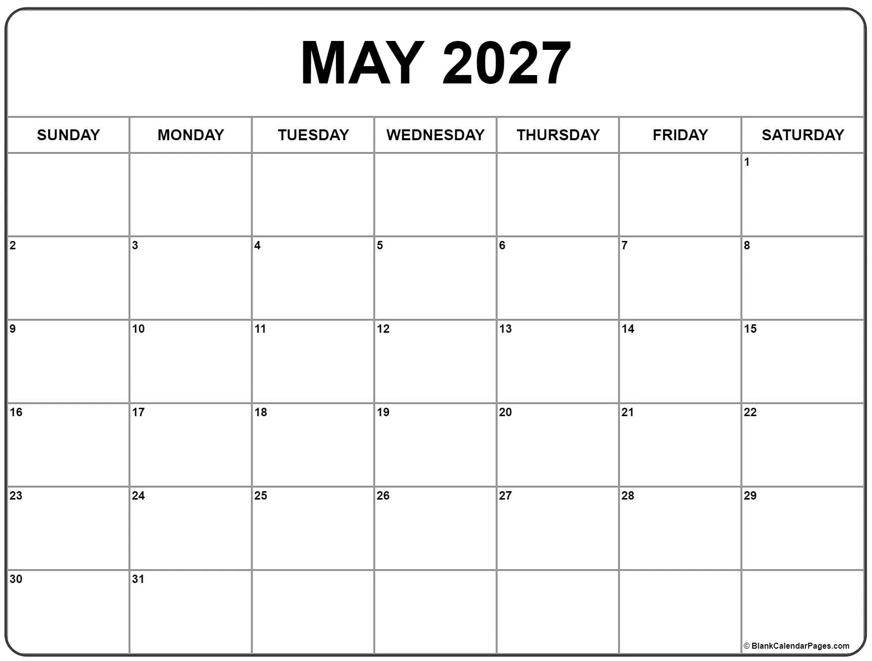 May 2027 calendar | free printable calendar