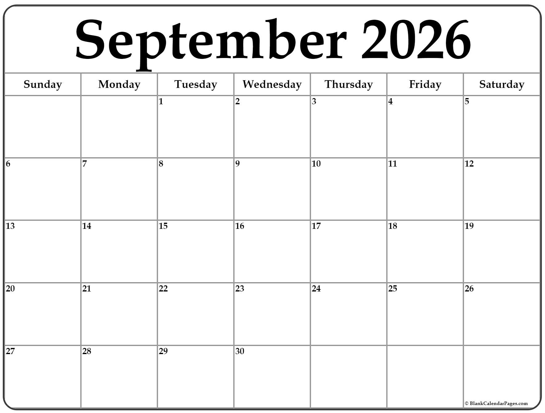 September 2022 Calendar Free Printable Calendar