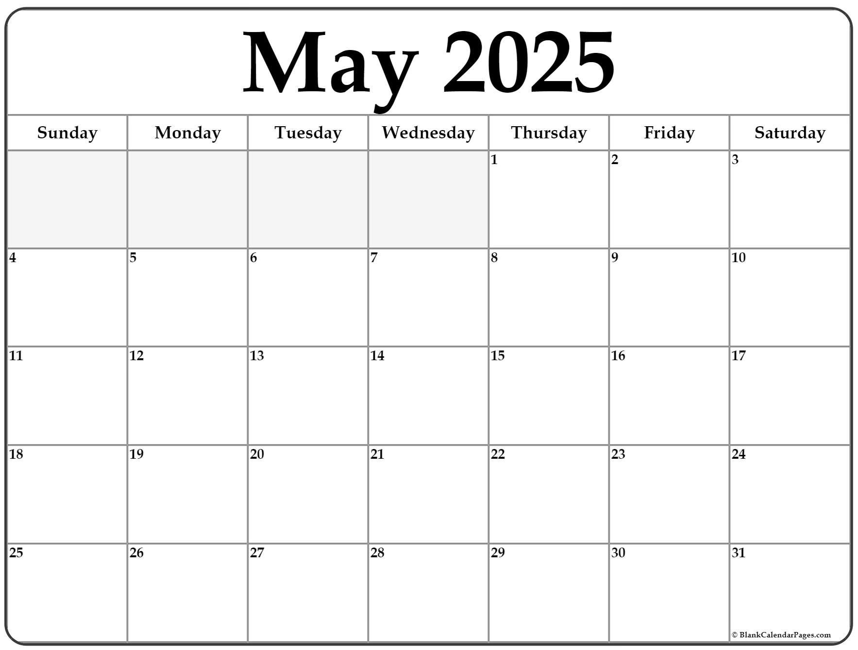 May 2023 Calendar Blank Calendar Pages Get Calender 2023 Update