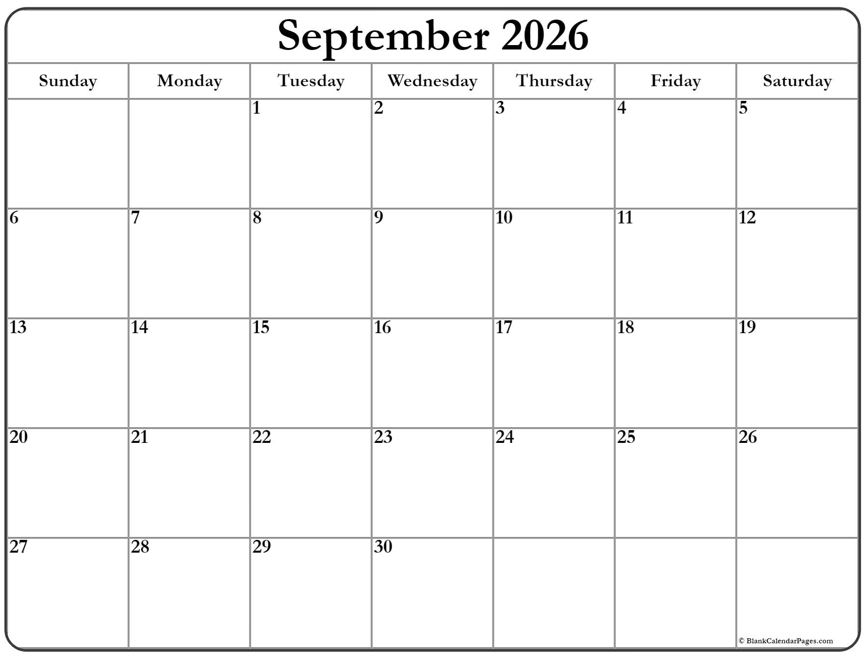 September 2024 Calendar Free Printable Calendars
