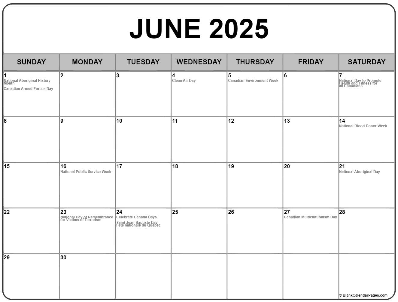 June 2023 With Holidays Calendar