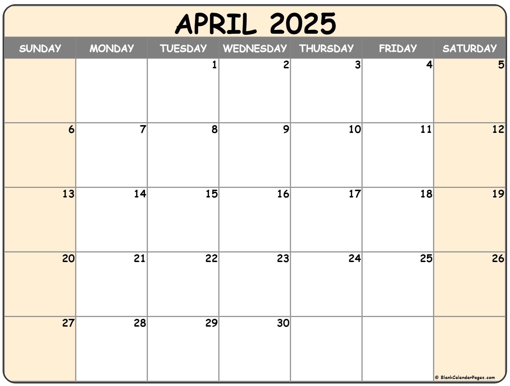 April 2023 Calendar Free Printable Calendar April 2023 Word Calendar 