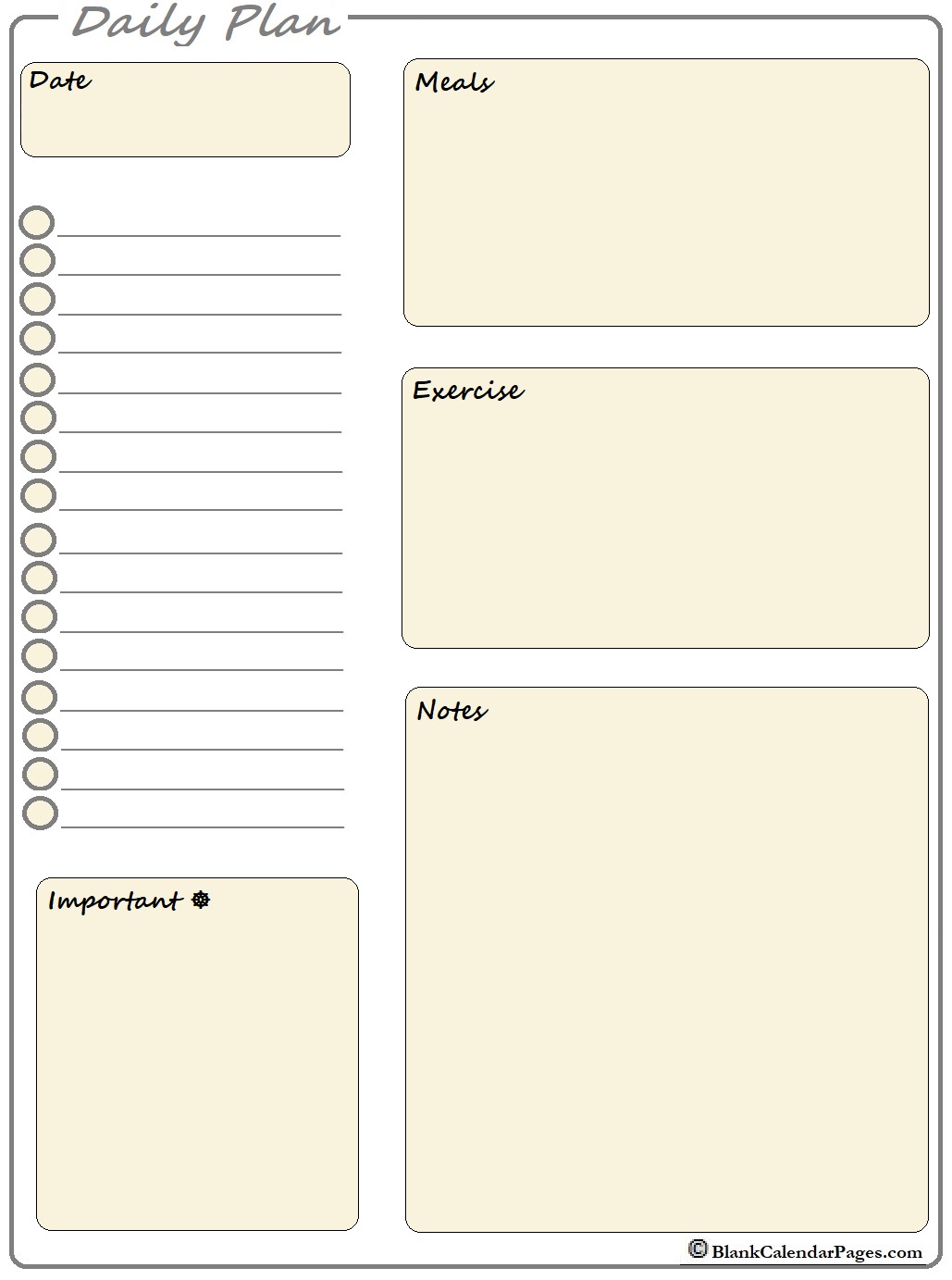 2022 Printable Daily Planner Planner Templates