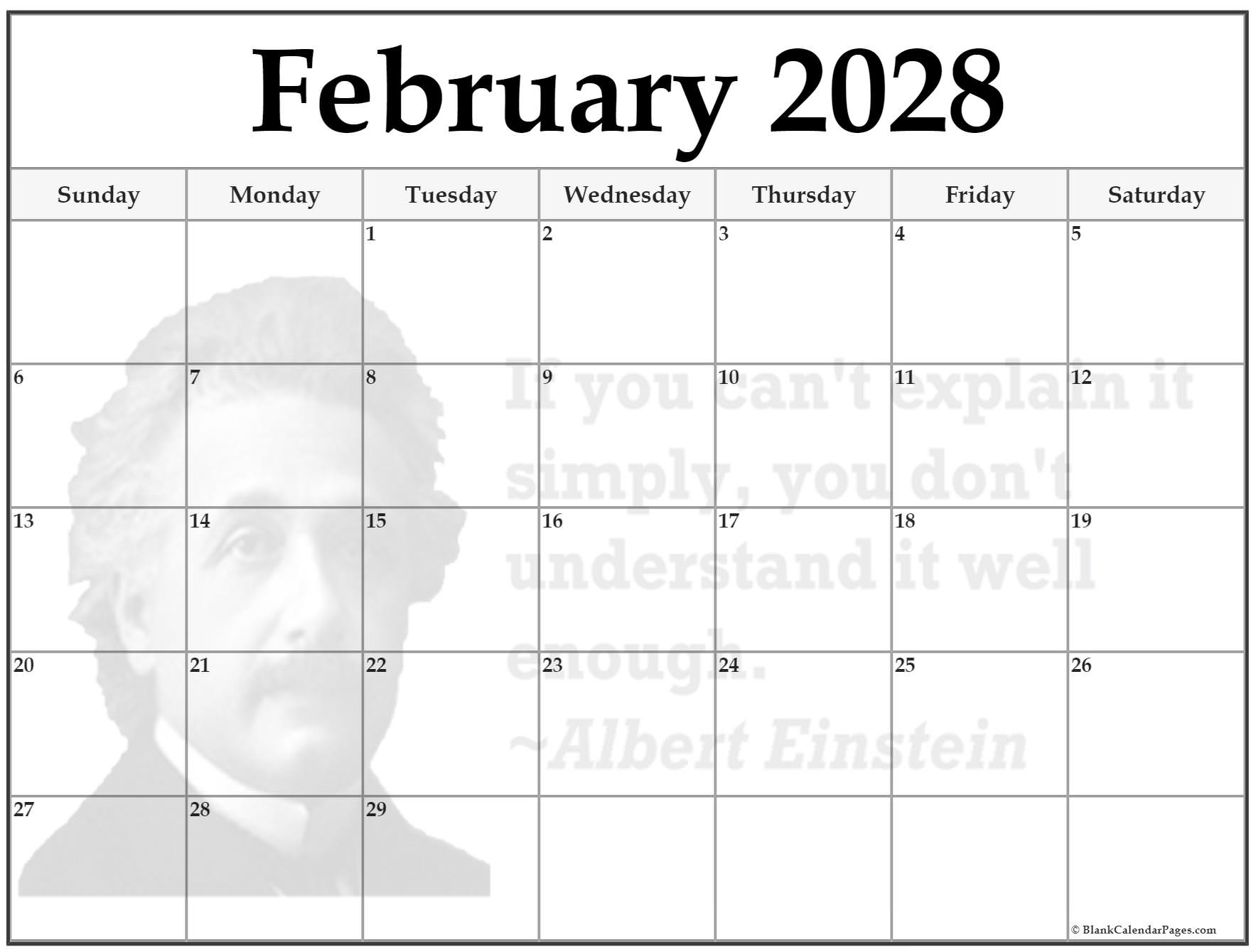24+ February 2028 quote calendars