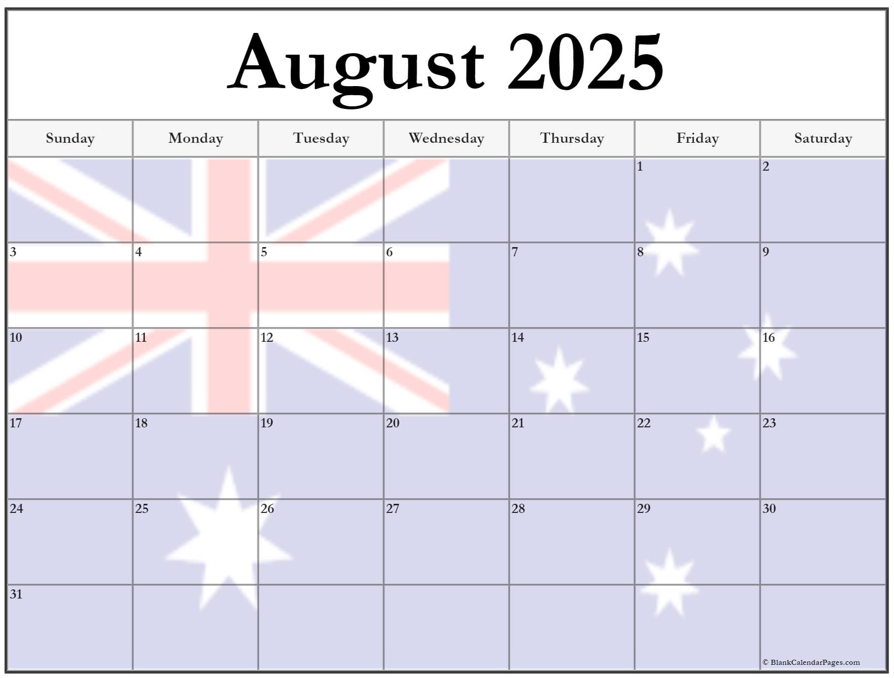 Collection Of August 2022 Photo Calendars With Image Filters 