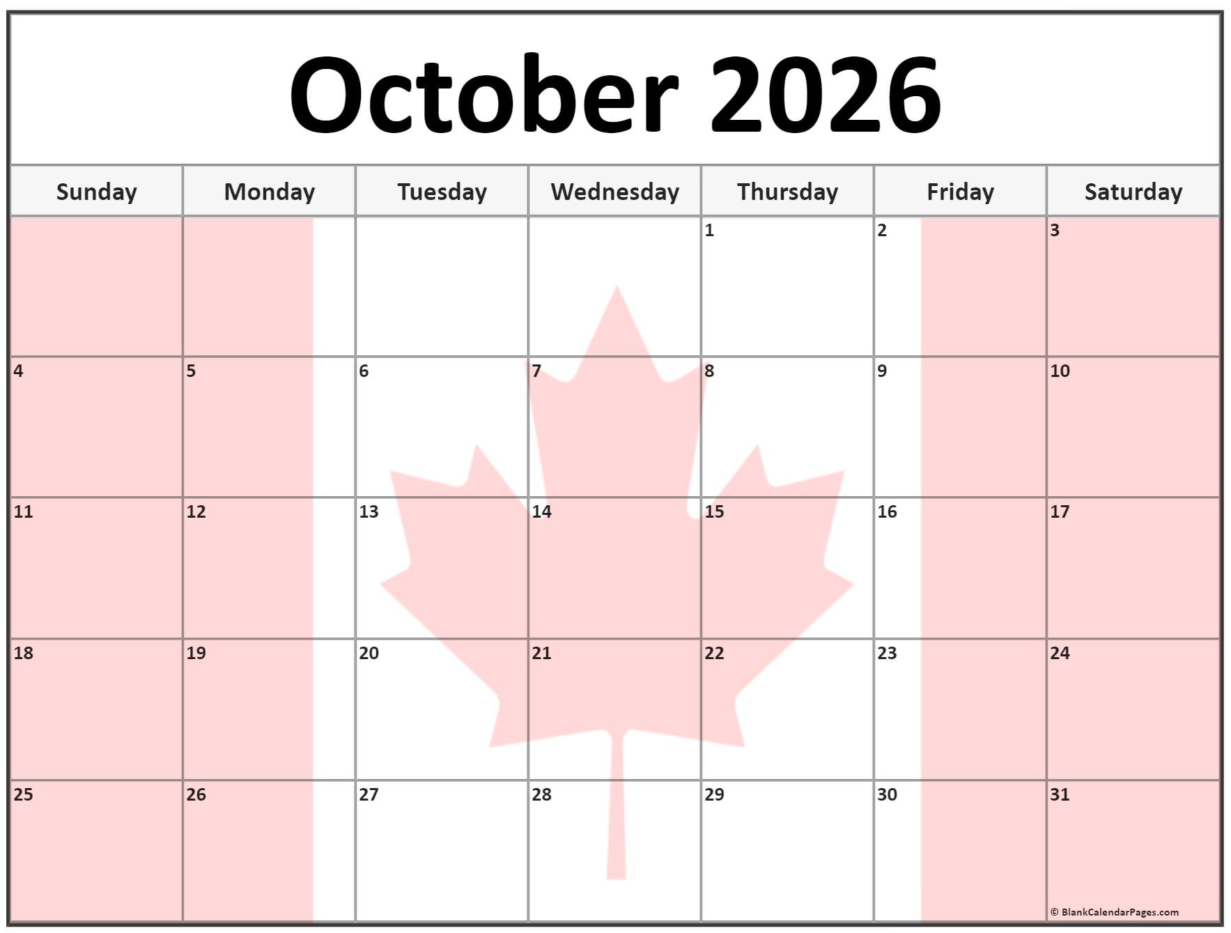 Collection Of October 2022 Photo Calendars With Image Filters 