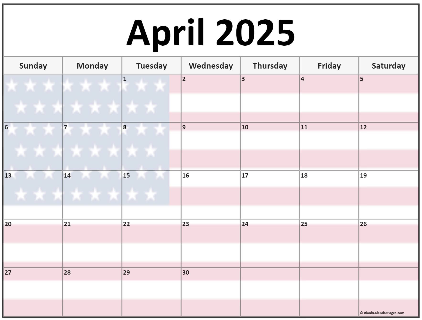 April 2023 Printable Monthly Calendar Gambaran