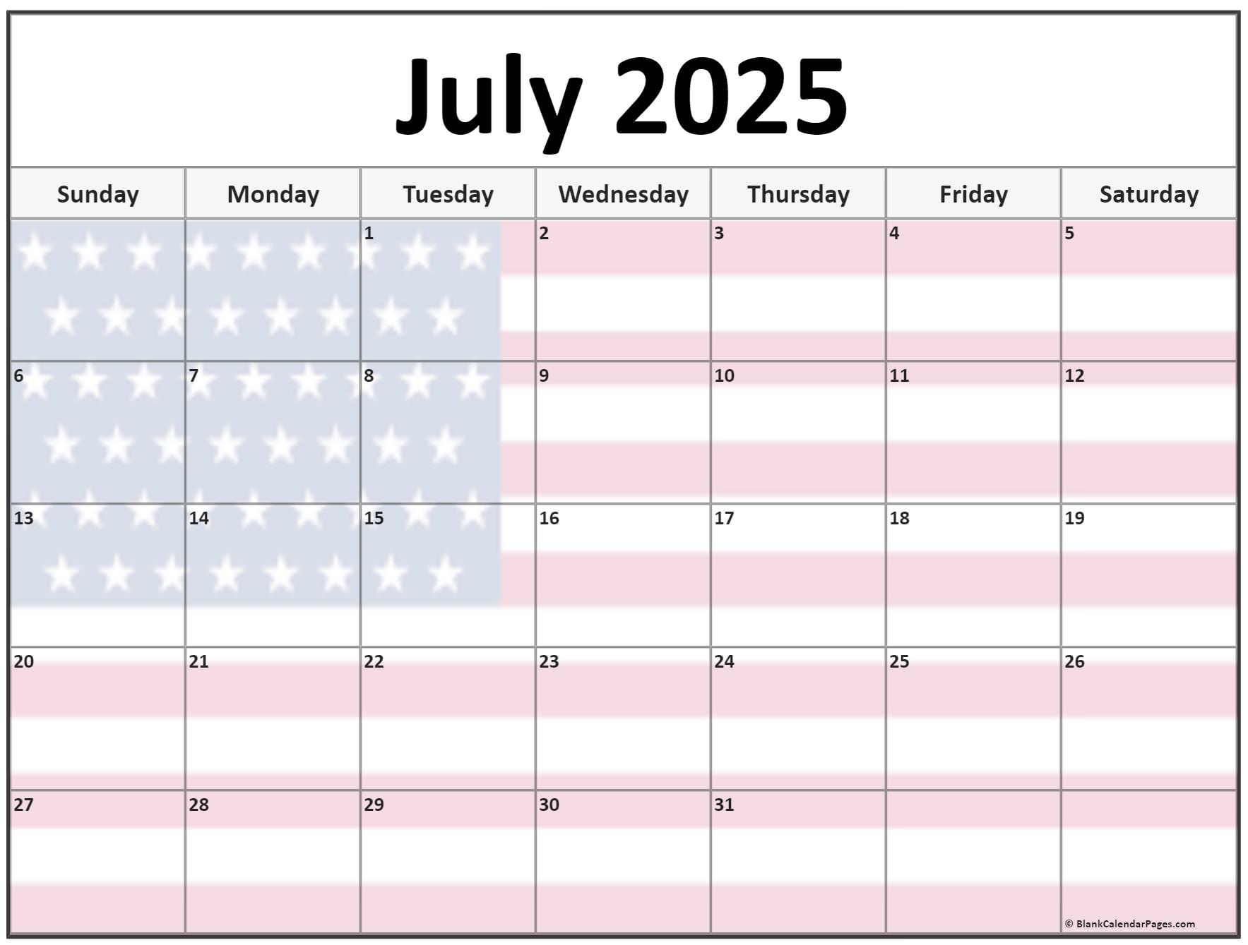 July 4th 2022 Calendar