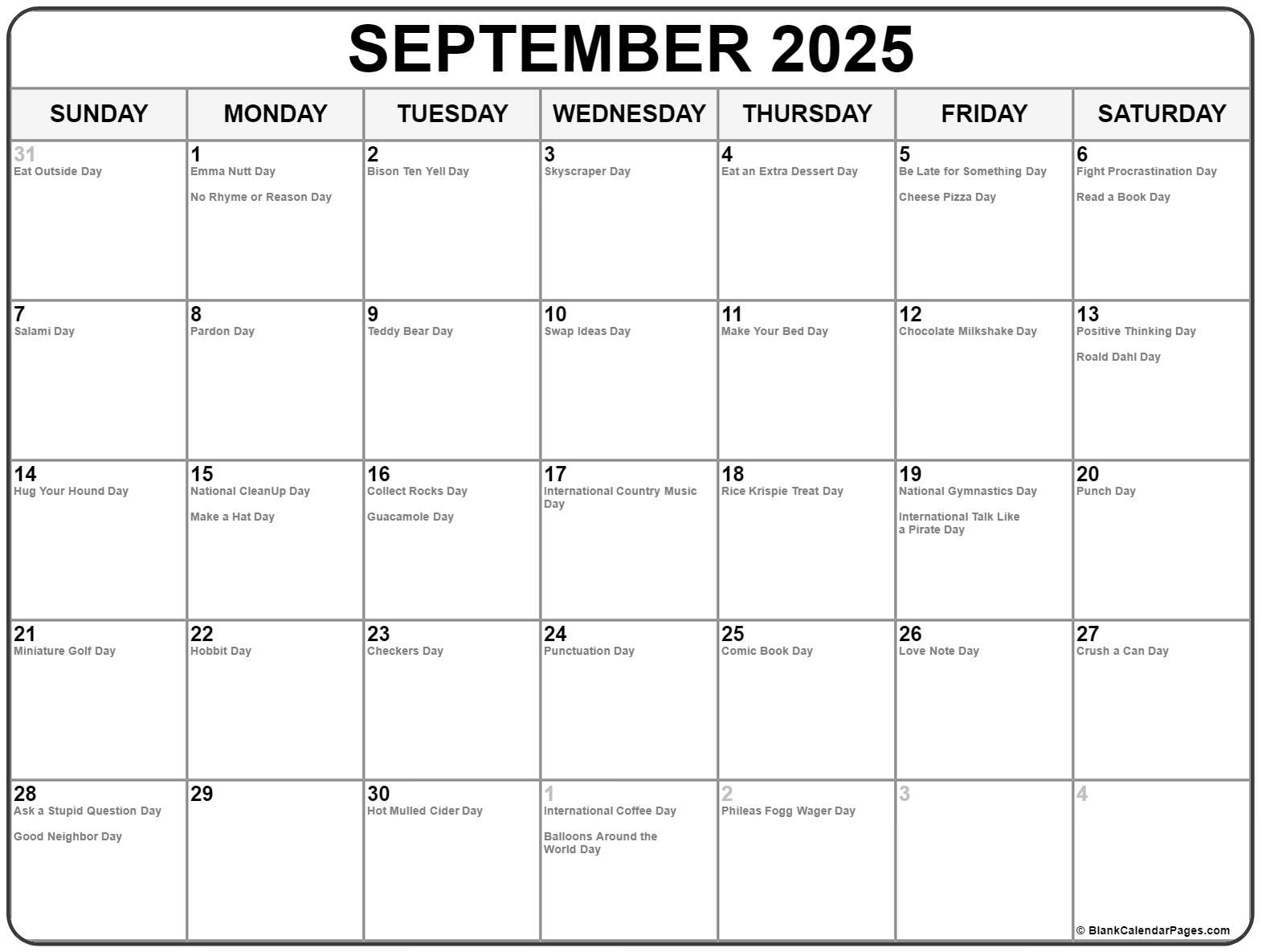 September 2023 Calendar National Get Calendar 2023 Update