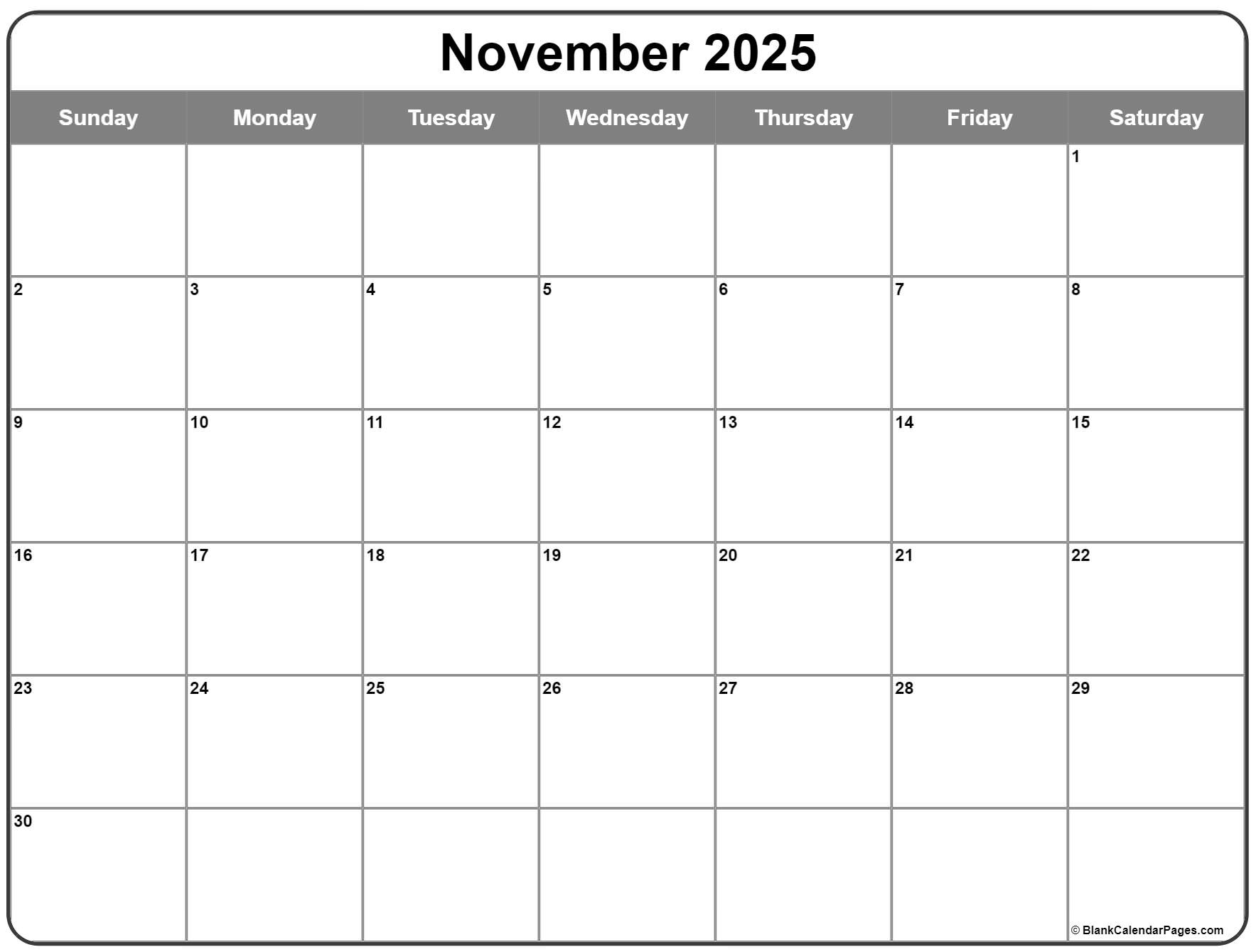 November 2023 Calendar Free Printable Calendar