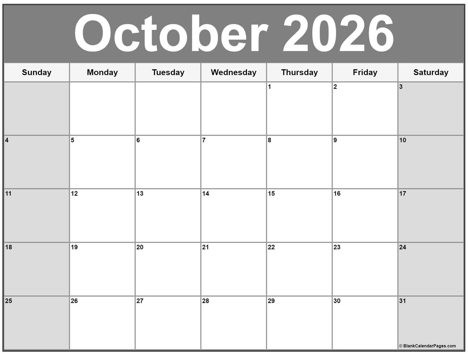 October 2023 Calendar Free Printable Calendars