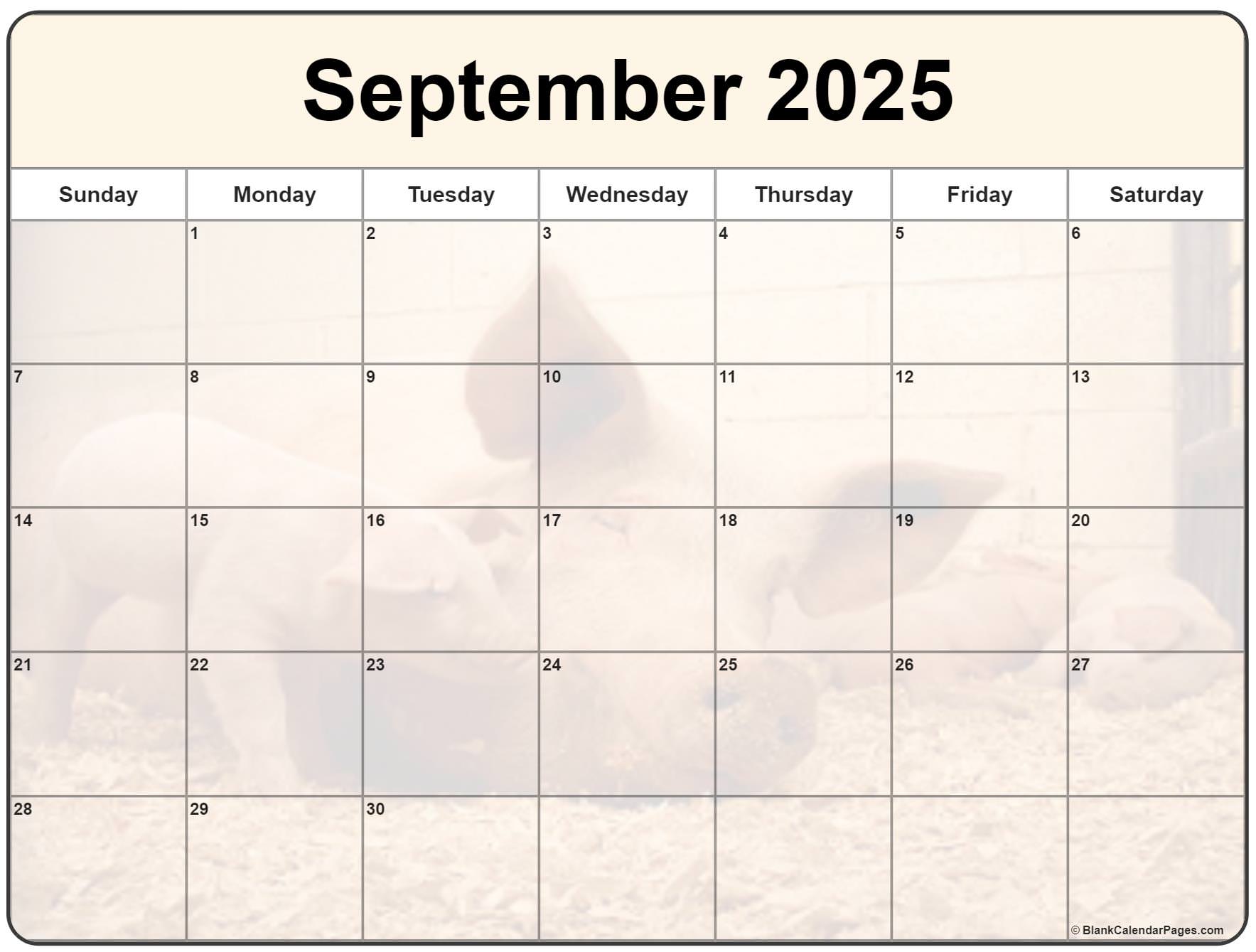Collection Of September 2023 Photo Calendars With Image Filters 