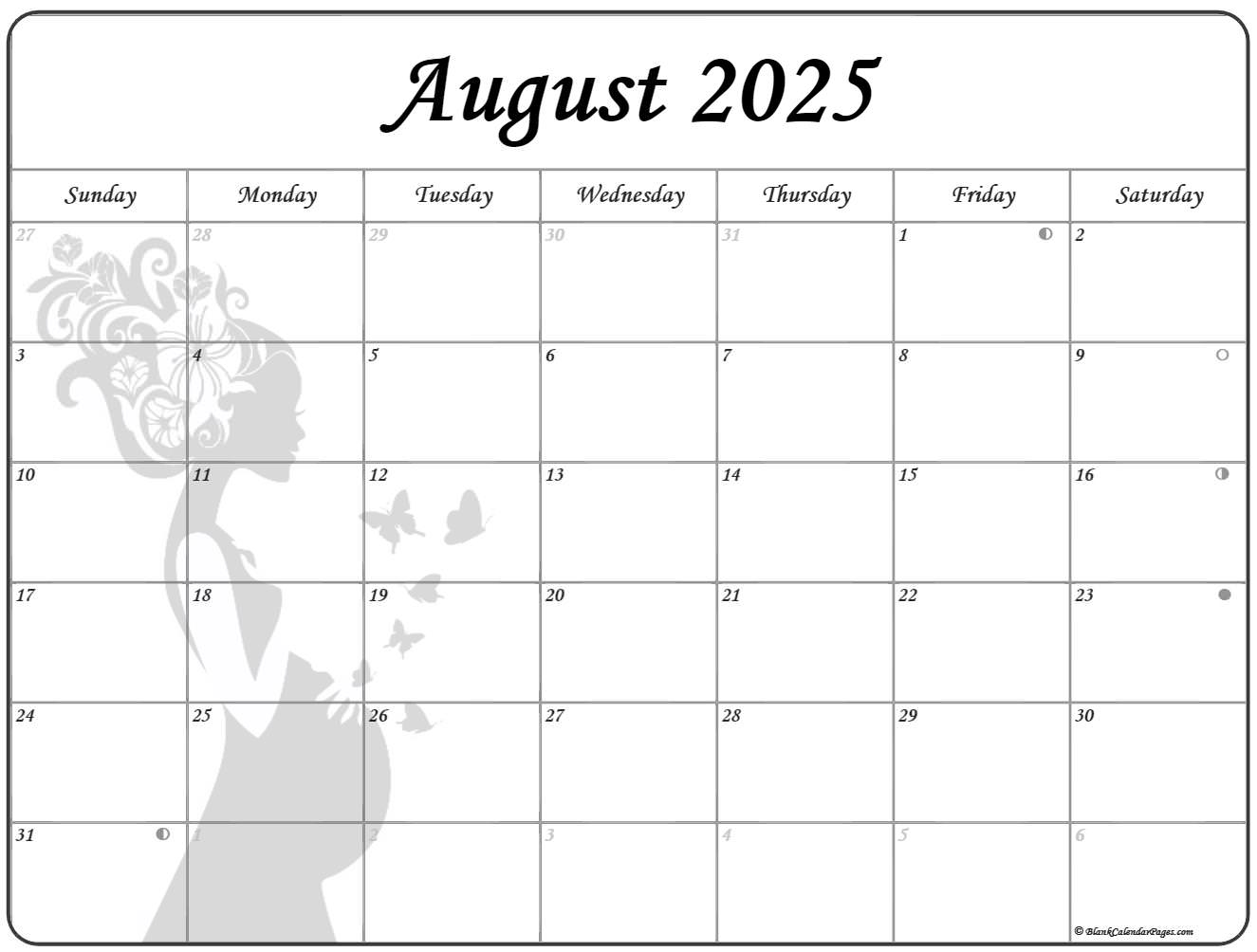 Collection Of August 2023 Photo Calendars With Image Filters 