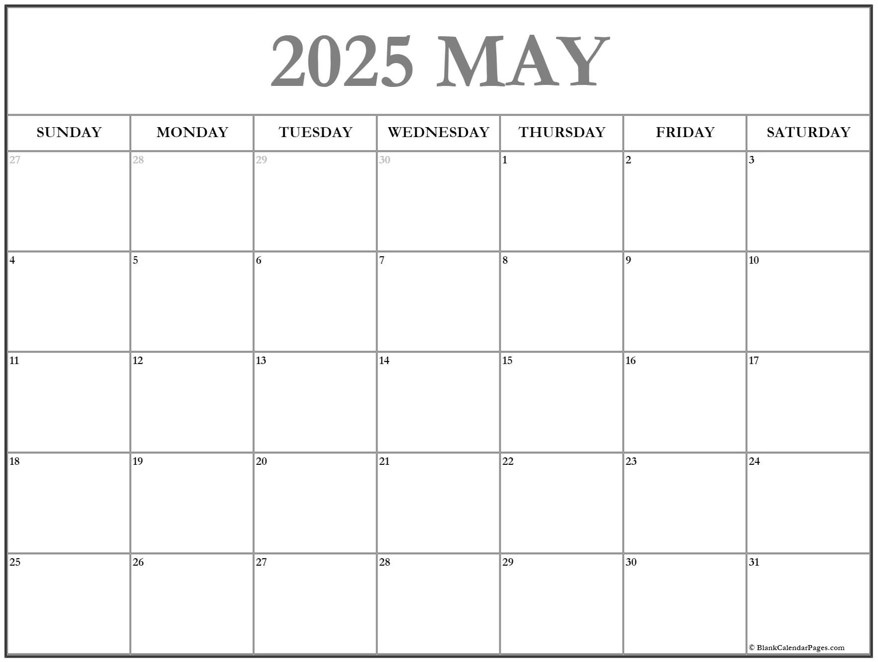 May 2023 Calendar Free Printable Calendar