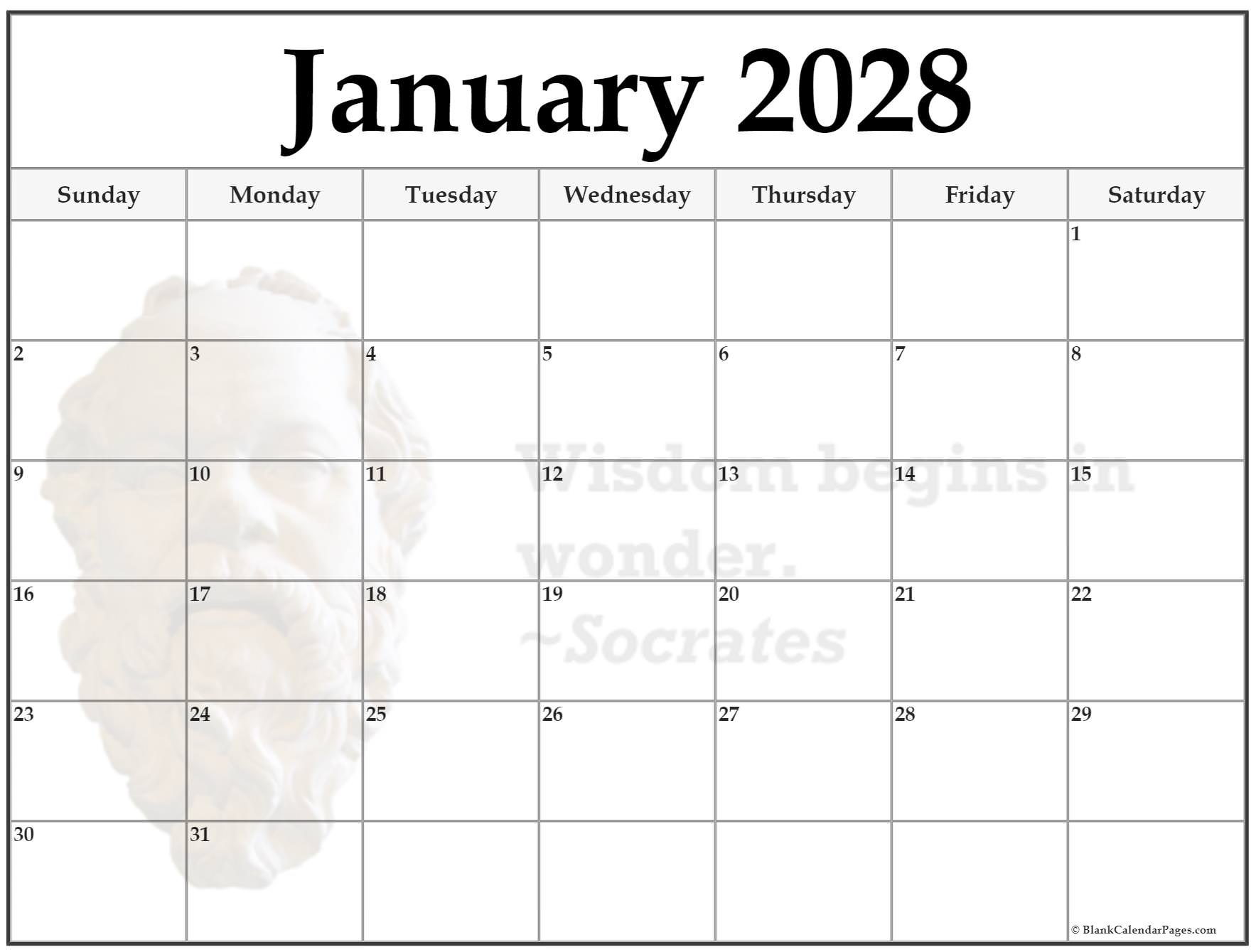 24+ January 2028 quote calendars