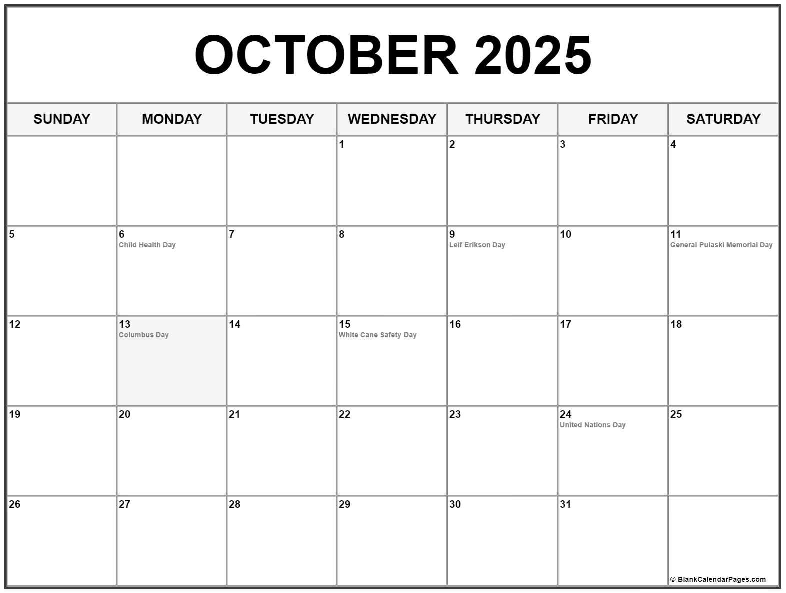 October 2023 Calendar Printable Customize And Print