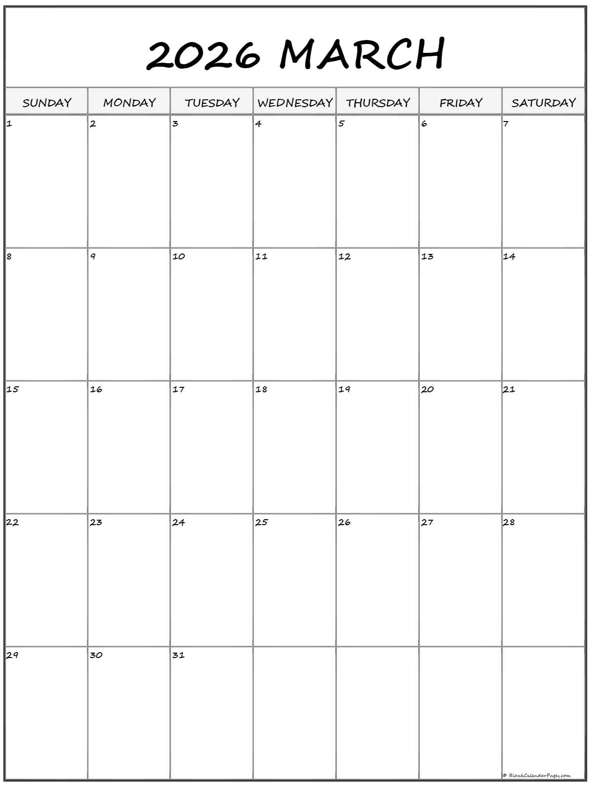 March 2022 Vertical Calendar Portrait March 2022 Vertical Calendar Portrait